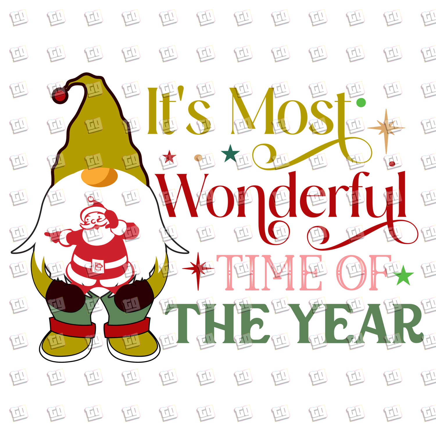 Its The Most Wonderful Time Of The Year Gnome Santa Holidays D